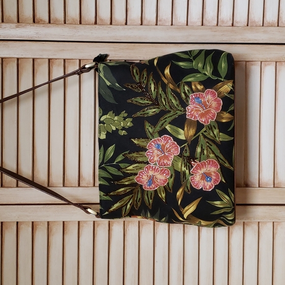 Bags | Floral Beaded Canvas Bag | Poshmark